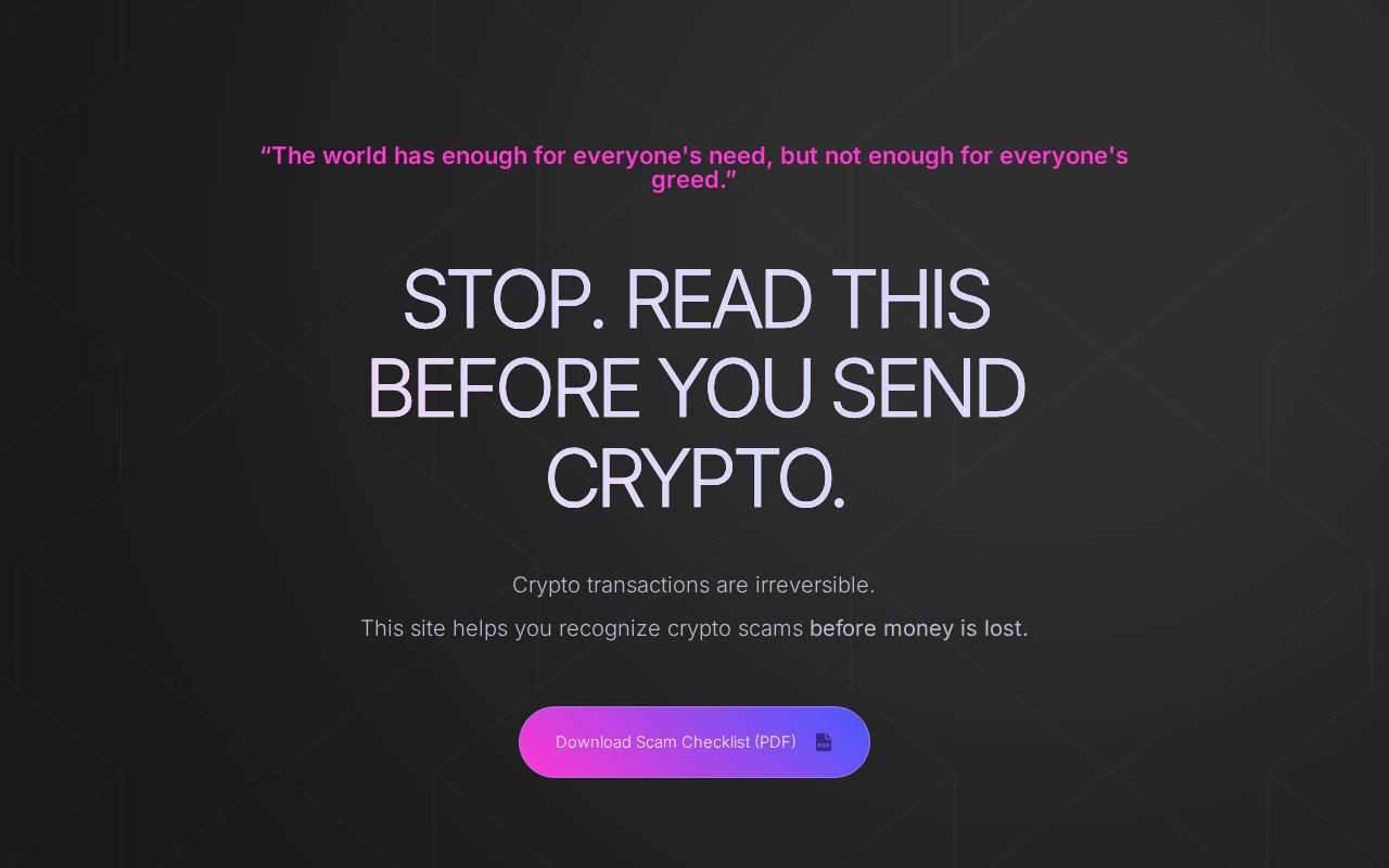 Say No To Crypto Scams | Stop Crypto Fraud Before You Send Money
